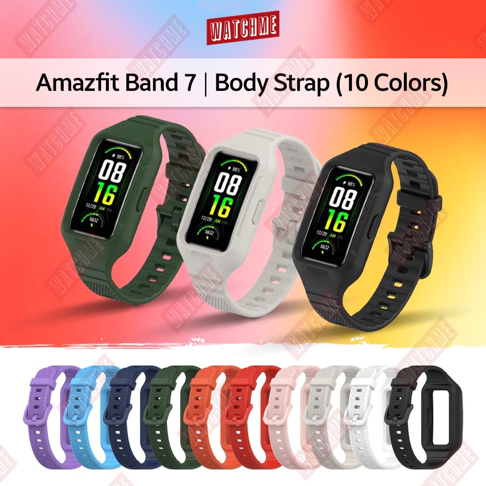 Amazfit Band 7 Strap, Body Cover Strap, 2in1 Full Protect Watch Strap ...