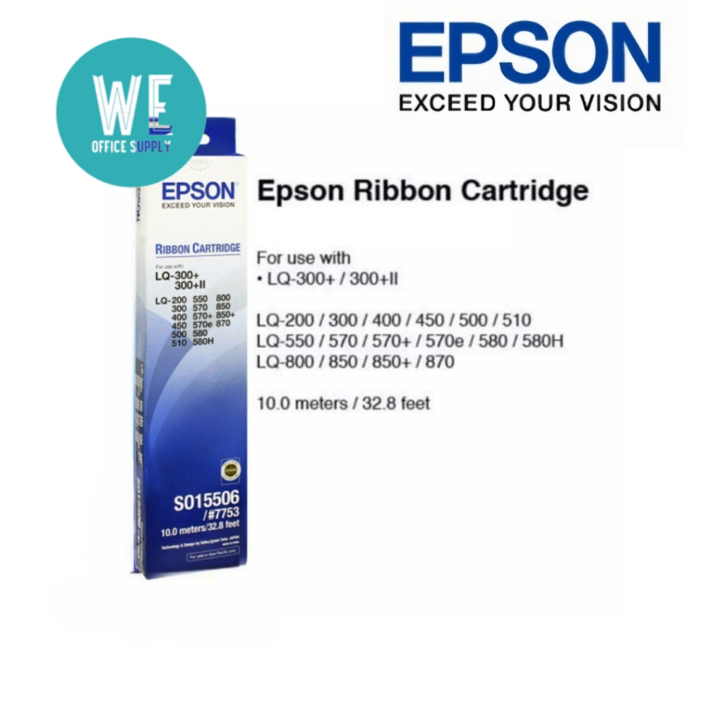 Original Epson Ribbon LQ-300 / LQ-300+II Ribbon (S015506 / #7753 ...