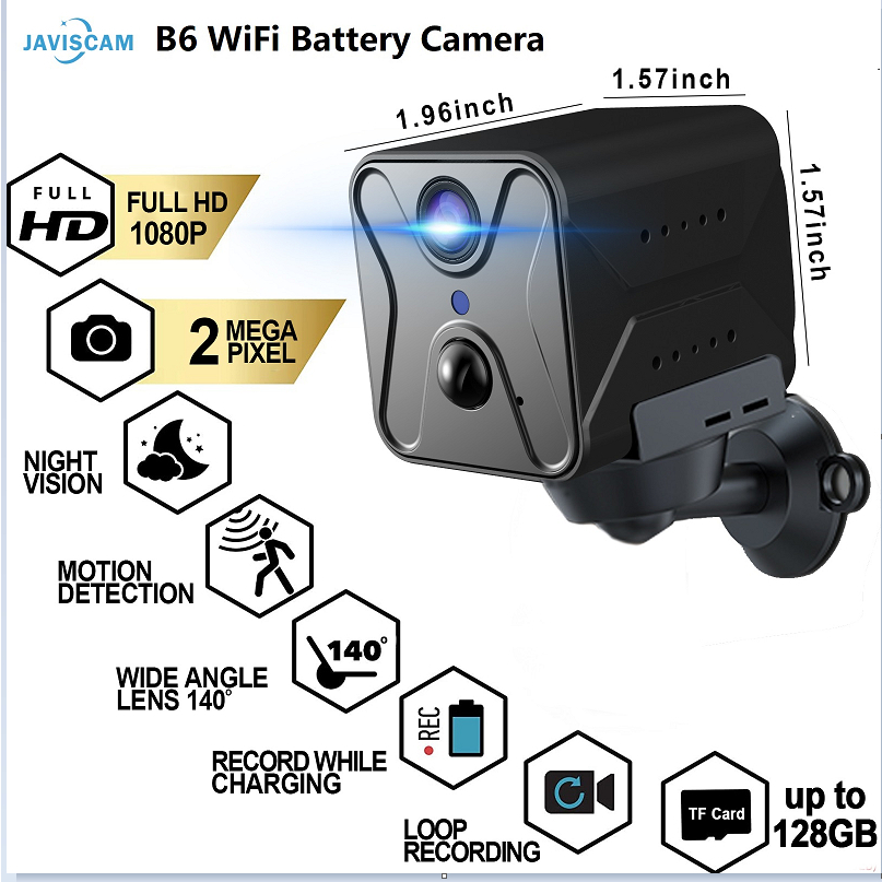 Javiscam Security Camera, WiFi Mini Camera, 2MP 1080P AI Motion ...