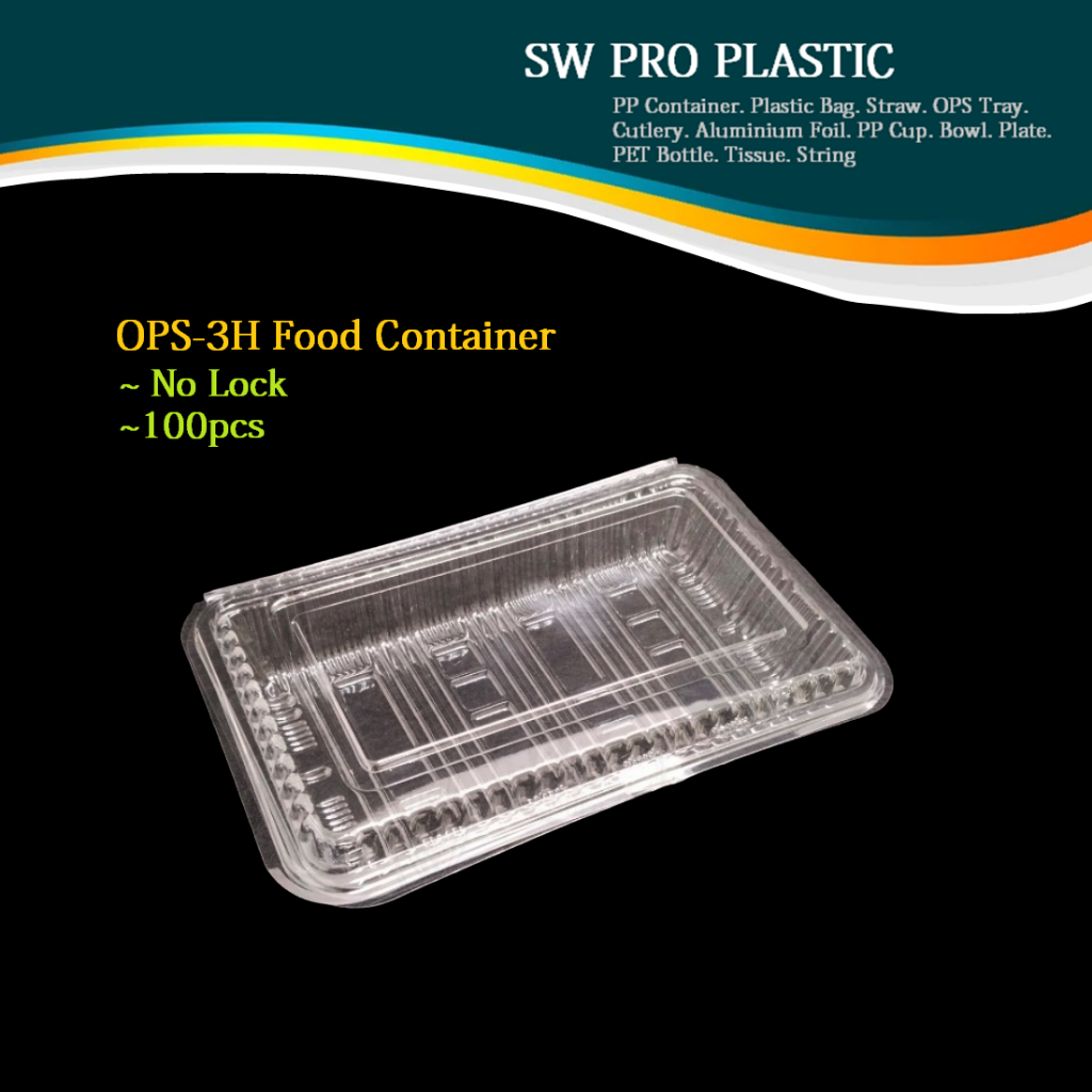 OP-03H / BX-03H / GO-3H Plastic Tray Clear Container / Bekas Makanan ...