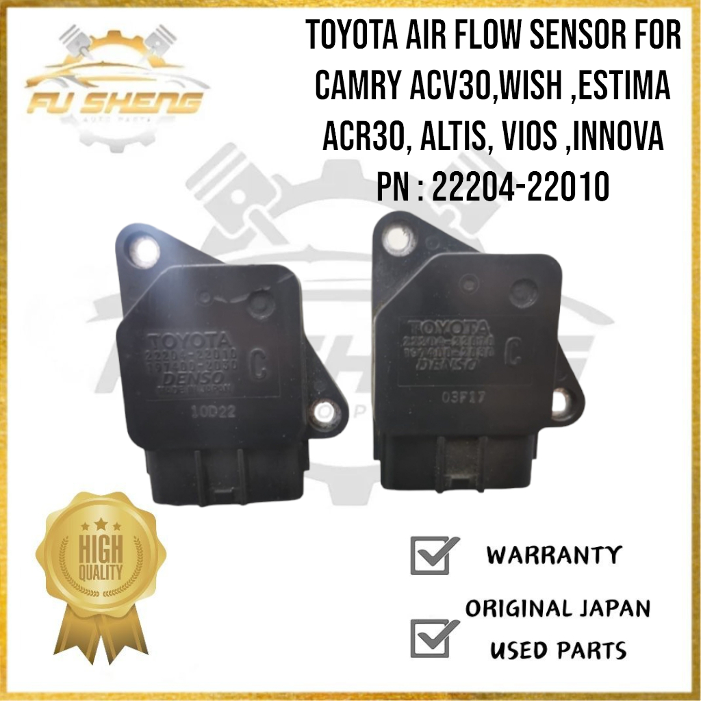 FuSheng-Toyota Air Flow Sensor For Camry Acv30,Wish ,Estima Acr30, Altis, Vios ,Innova PN ...