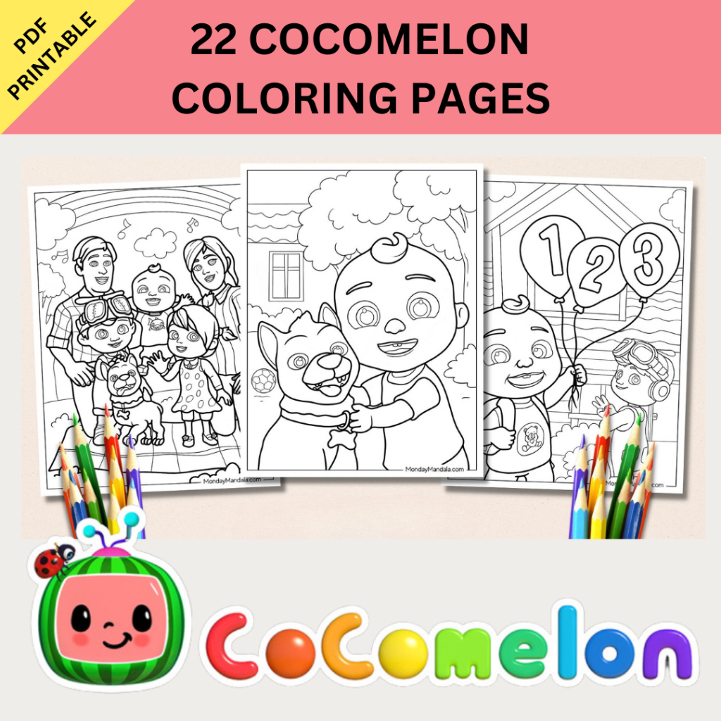 PDF | CoComelon Colouring Pages | 22 Pages | Cute Colouring Pages | For ...