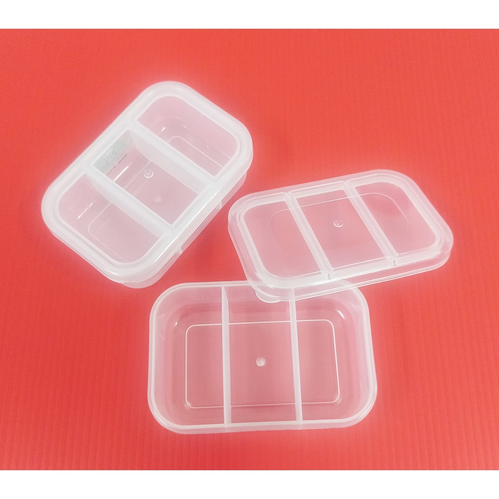 Plastic Storage Box for Small Items Kotak Plastik Kecil medicine pill ...
