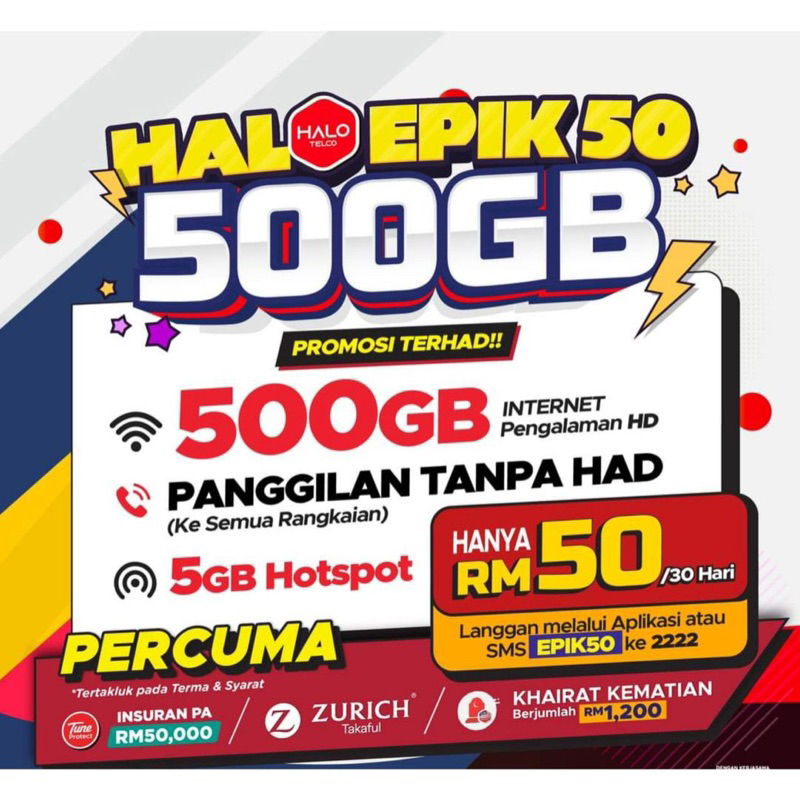 Sim Card Tunetalk / Halotelco / Sim Card Unlimited Data / Unlimited ...