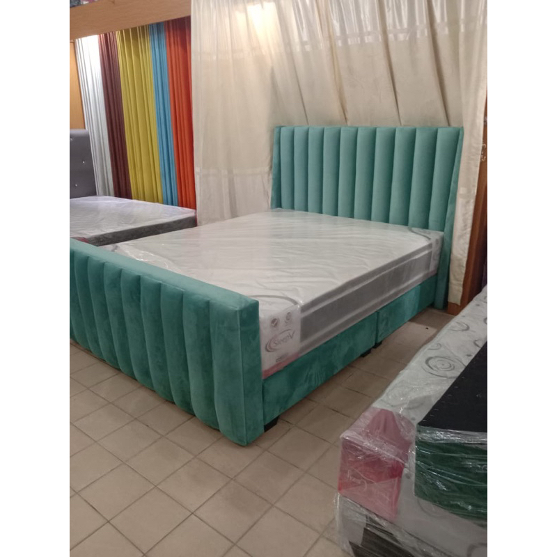 Katil 2 Panel KING QUEEN Bedframe Lining Design | Shopee Malaysia
