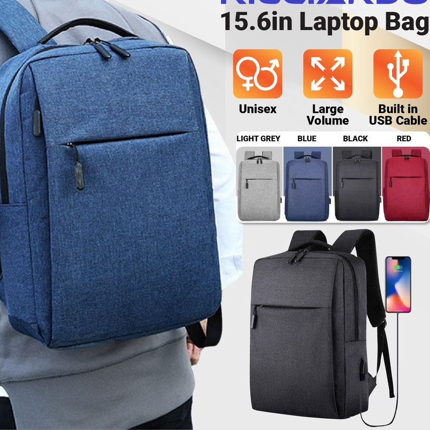 Business Leisure Travel USB Laptop Backpack Laptop Bag Travel Bag USB ...