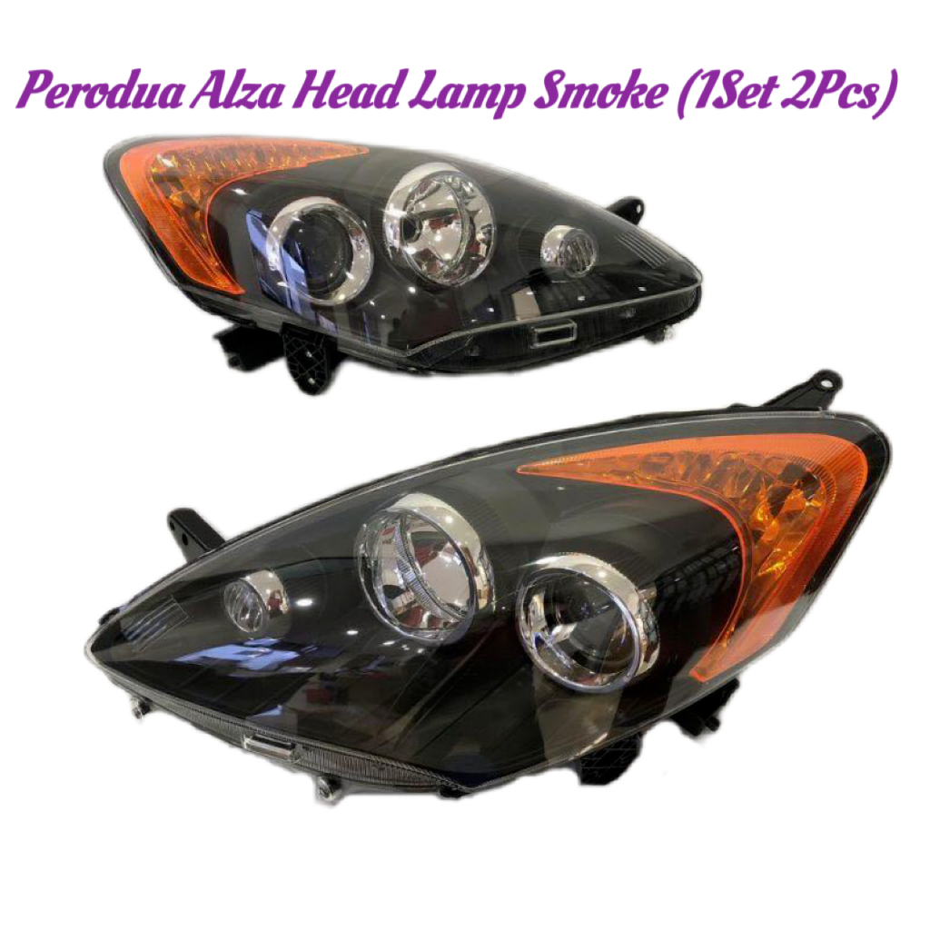 Perodua Alza Projector Head Lamp Smoke (1Set 2Pcs) | Shopee Malaysia