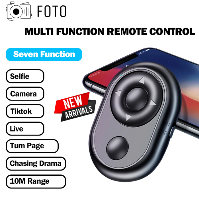 Bluetooth Shutter Selfie Remote Control Wireless Phone Controller Alat ...