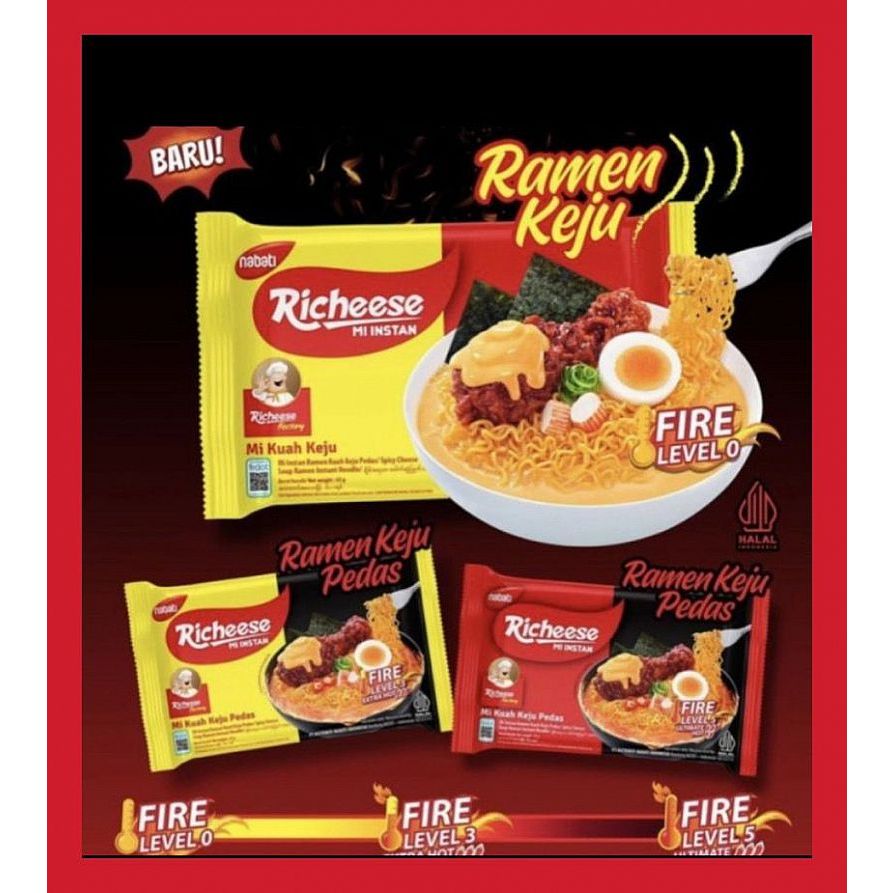 [PROMO PACK 5+1] NABATI RICHEESE INSTANT NOODLE MI RAMEN SOUP / MEE ...