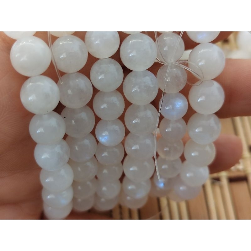 7mm - 14mm Moonstone Bracelet 蓝月光石圆珠手串 | Shopee Malaysia
