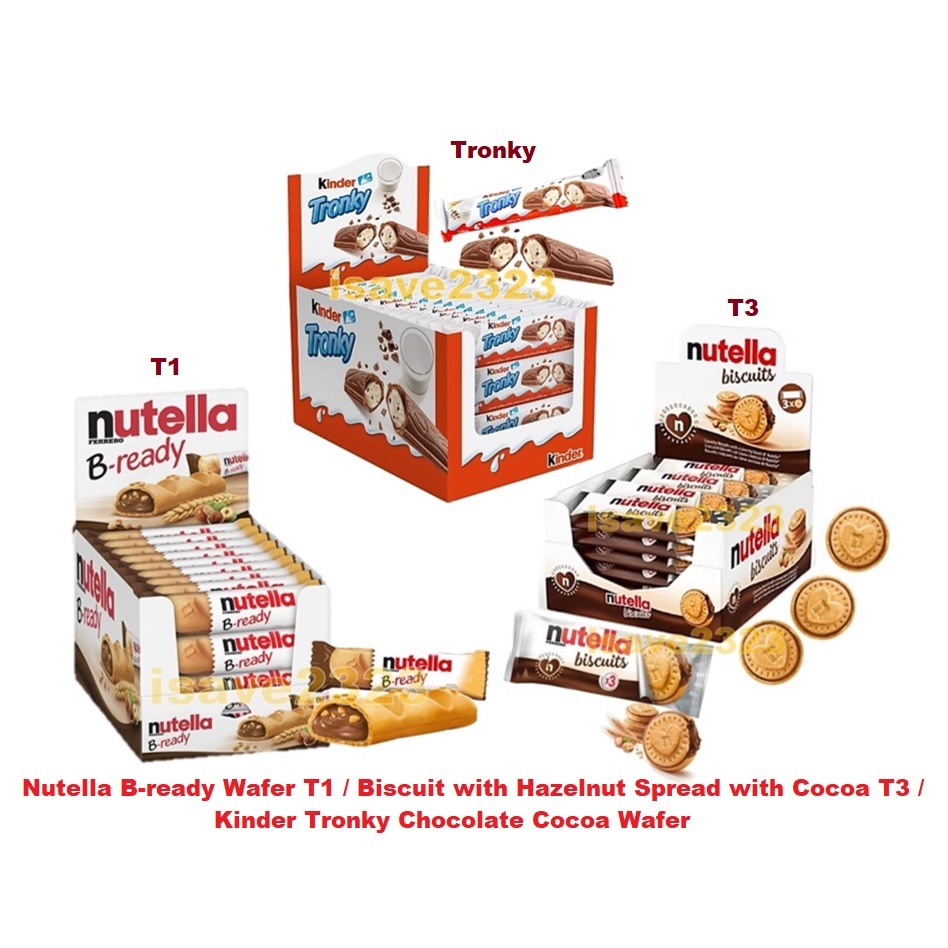 Nutella B-ready Wafer T1 (36pcs) / Biscuit Hazelnut Spread with Cocoa ...