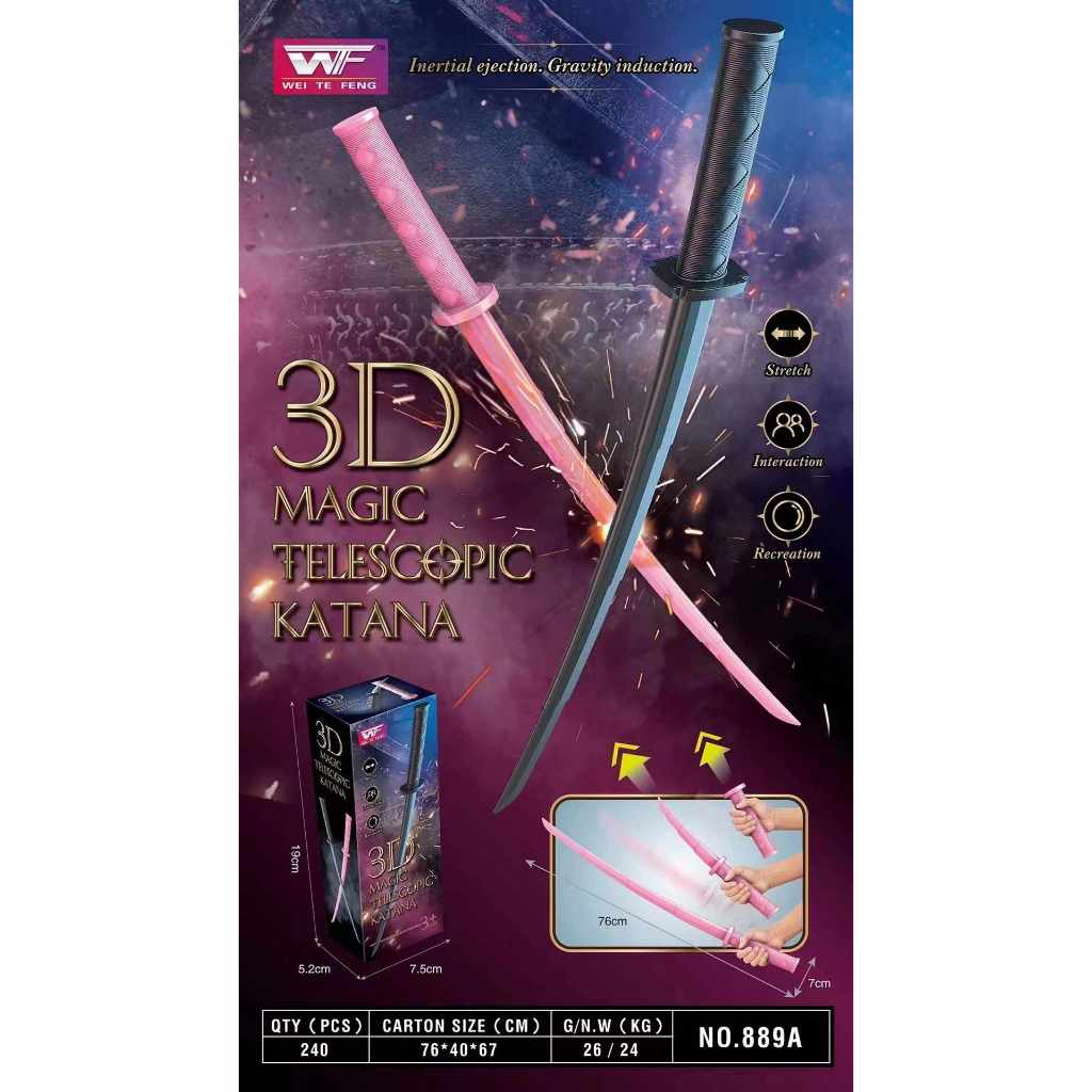 (local supplier)Telescopic katana 3D printed gravity swing sword ...