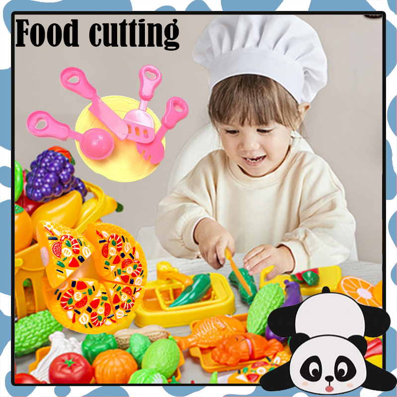 Children's Fruit Cutting Toy Pizza Montessori Set Velcro Toy Baby Toy ...