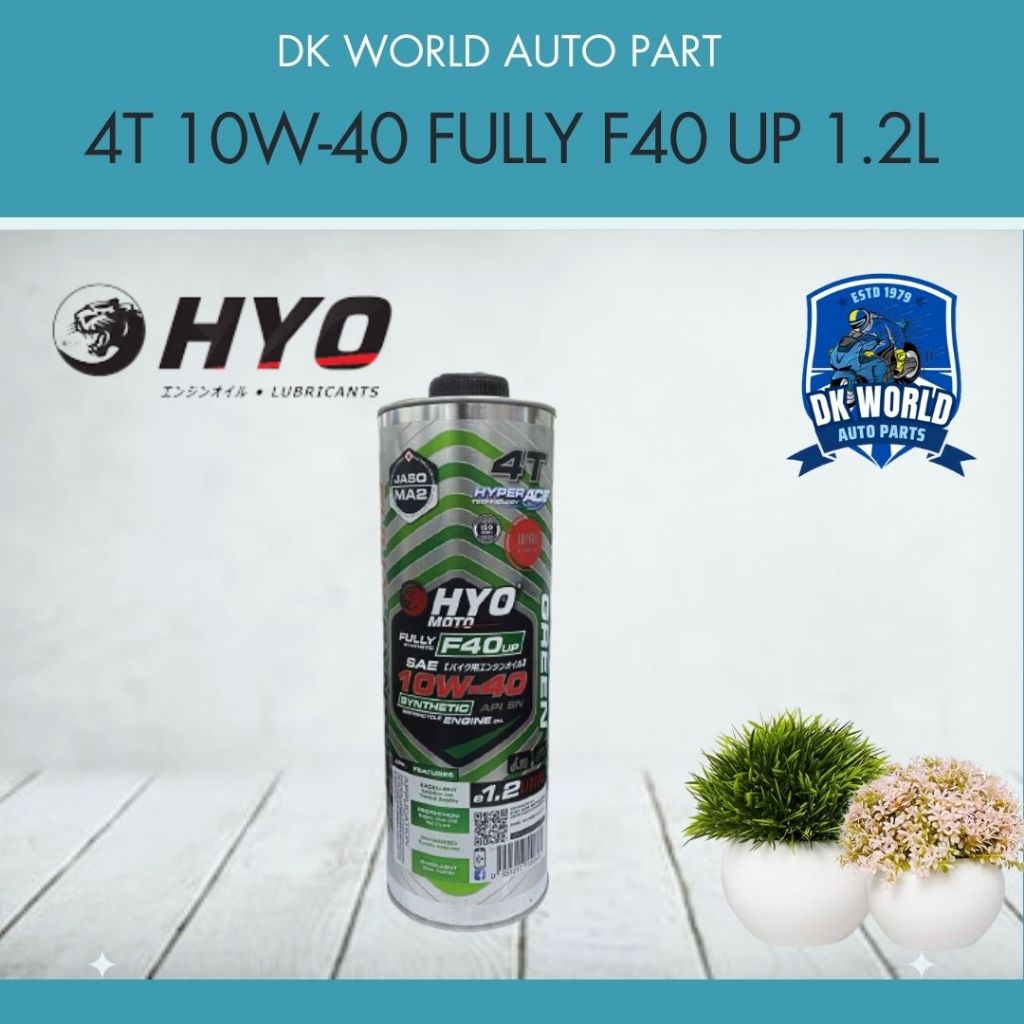 🔥READY STOCK🔥HYO Engine Oil 1L/1.2L Fully Systhetic F40 10w40🔥Minyak ...