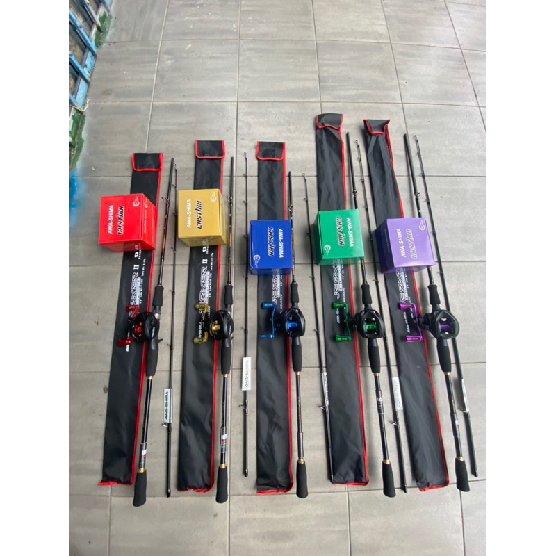 AWASHIMA JERKER ROD + CASTIKA 151HG FISHING REEL BAITCASTING (BC)SET ...