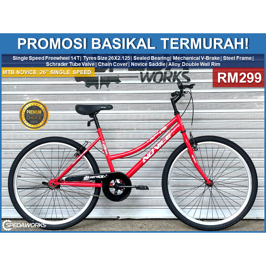 MTB NOVICE 26" SINGLE SPEED | Shopee Malaysia