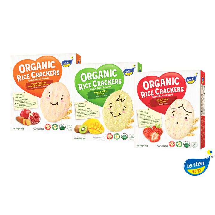 TenTen Organic Rice Cracker (40G) | Shopee Malaysia