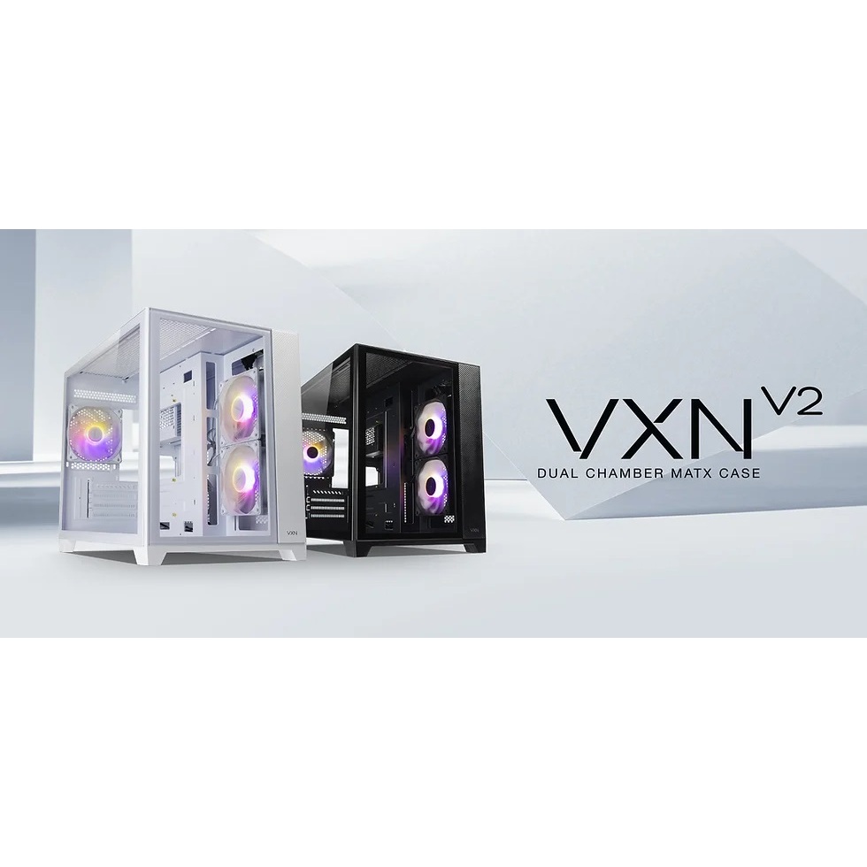 Tecware VXN V2 ARGB Dual Chamber MATX CASE | Shopee Malaysia