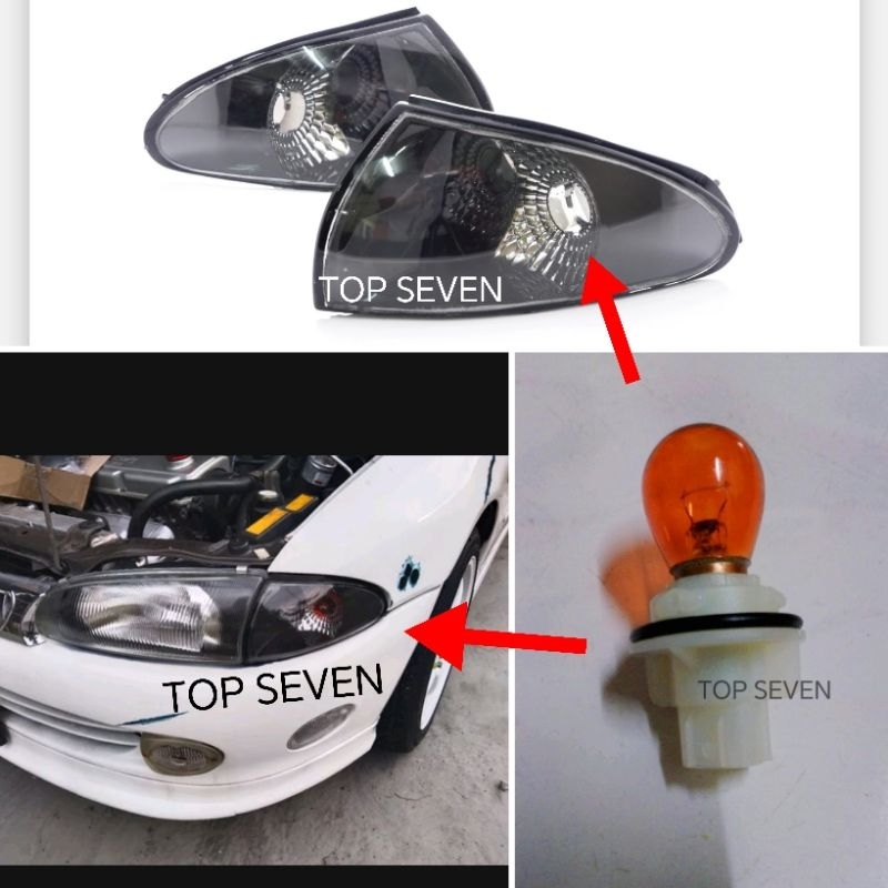 Proton Wira Packing Reverse Signal Angle Lamp Socket Bulb Orange 1pcs ...