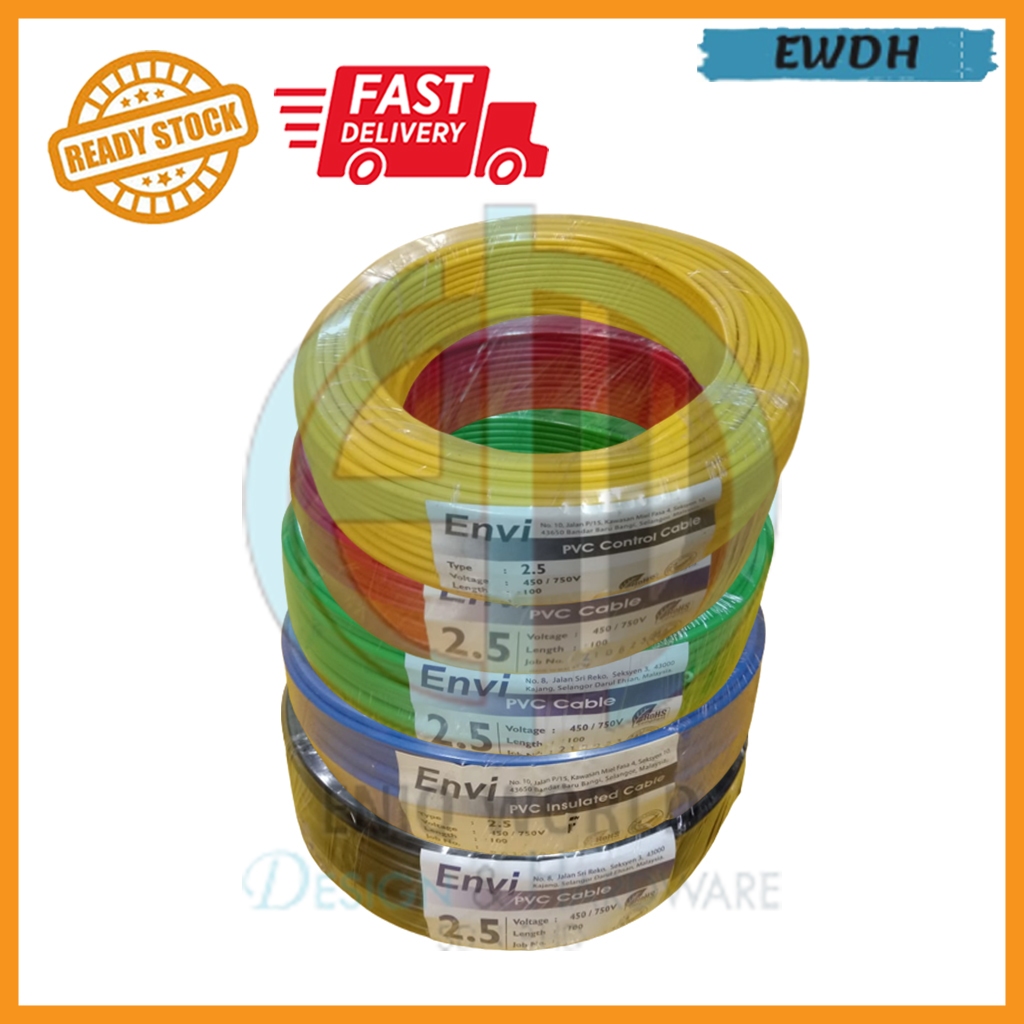 2.5 MM ENVI PVC INSULATED CABLE | Shopee Malaysia