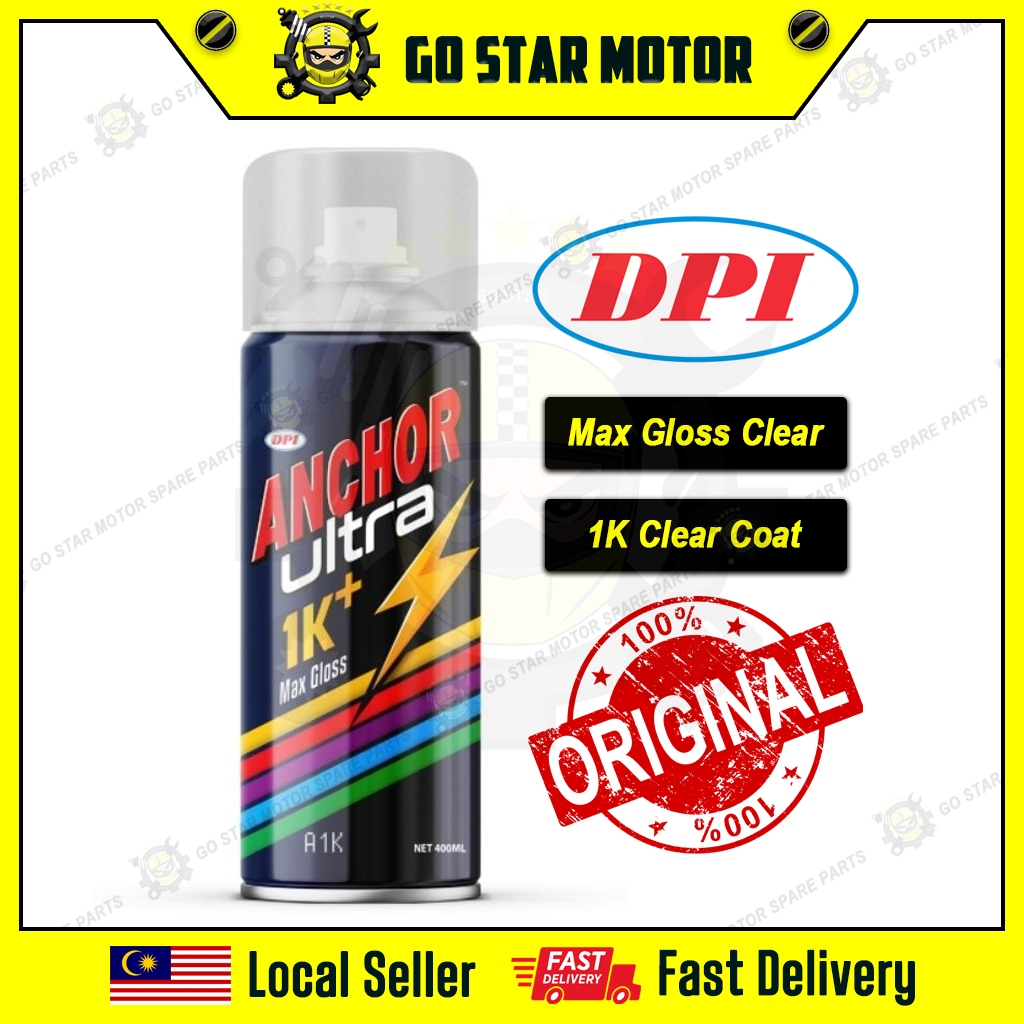 DPI Anchor Ultra 1K + Max Gloss Clear Coat Spray Paint 400ml ( Clear ...