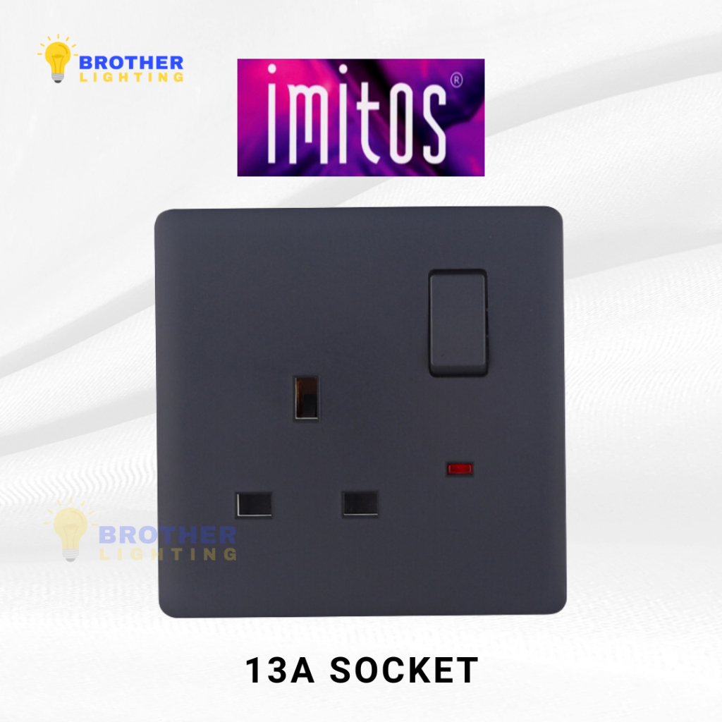 [SIRIM] Black imitos BR Series Switch Suis Socket Wall Switches Slim ...