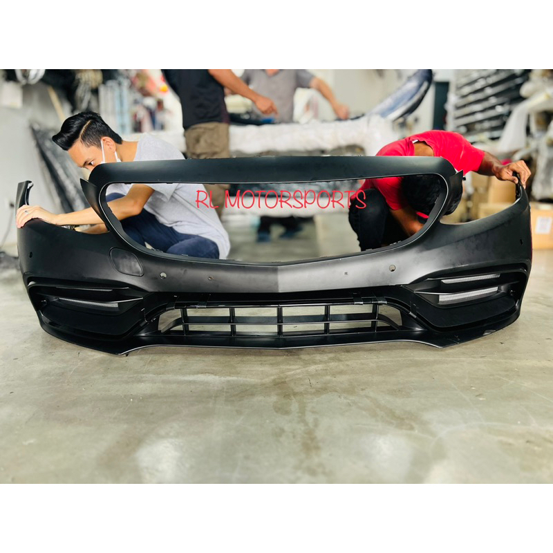 Mercedes Benz w205 facelift style C63 amg front bumper grill grille ...