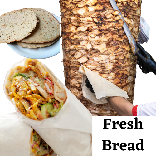 Shawarma bread fresh daily/ Shawarma Chicken spices/ Shawarma Meat ...