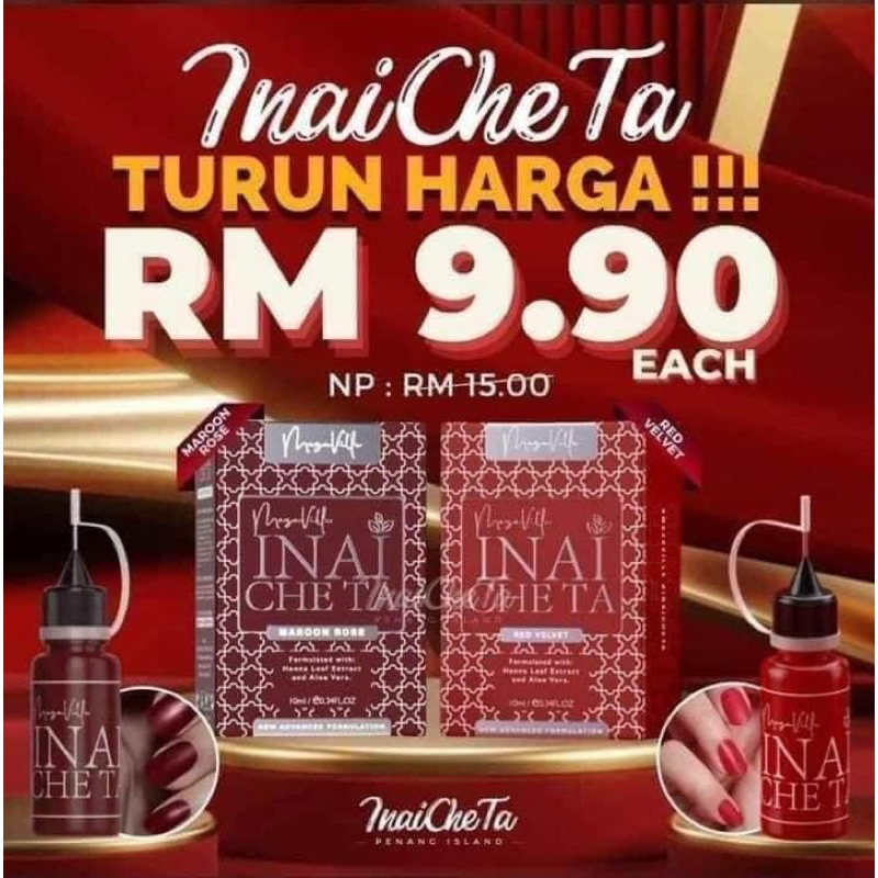 INAI CHE TA (MAROON ROSE & RED VELVET) | Shopee Malaysia