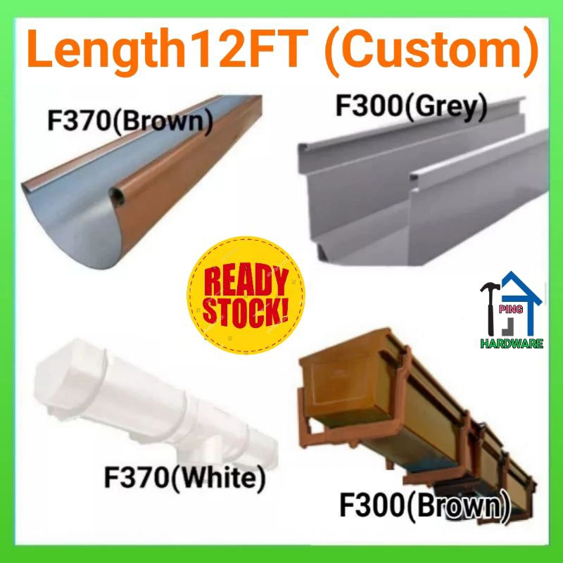 *Panjang 12Feet-8Feet* Gutter F300/F370/F525 Original Brand Maley ...