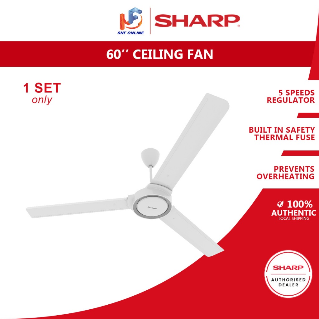 Sharp Kipas Siling- Ceiling Fan (60”) PJC-60CF PJC60CF - Single Pack ...