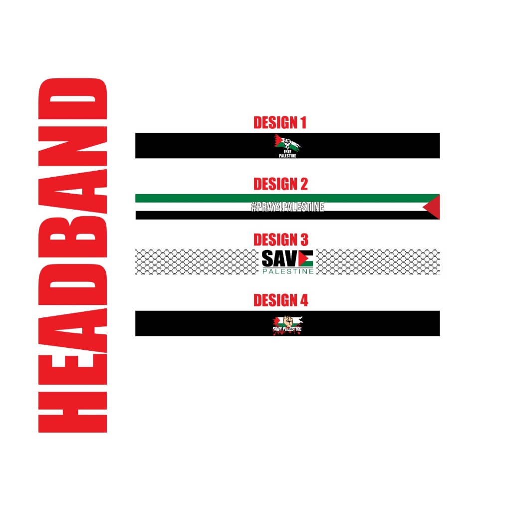 Headband Kepala Palestine Merdeka Malaysia Flag Bendera Ikat Kepala ...