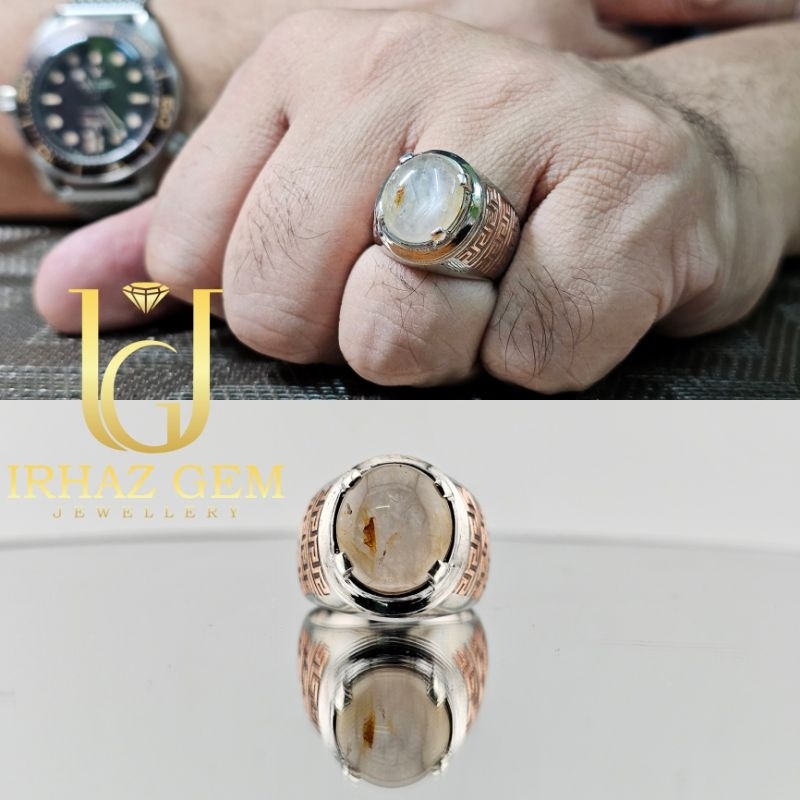 Yellow Sapphire Ring For Him | Cincin Nilam | 925 Silver Hand Made ...