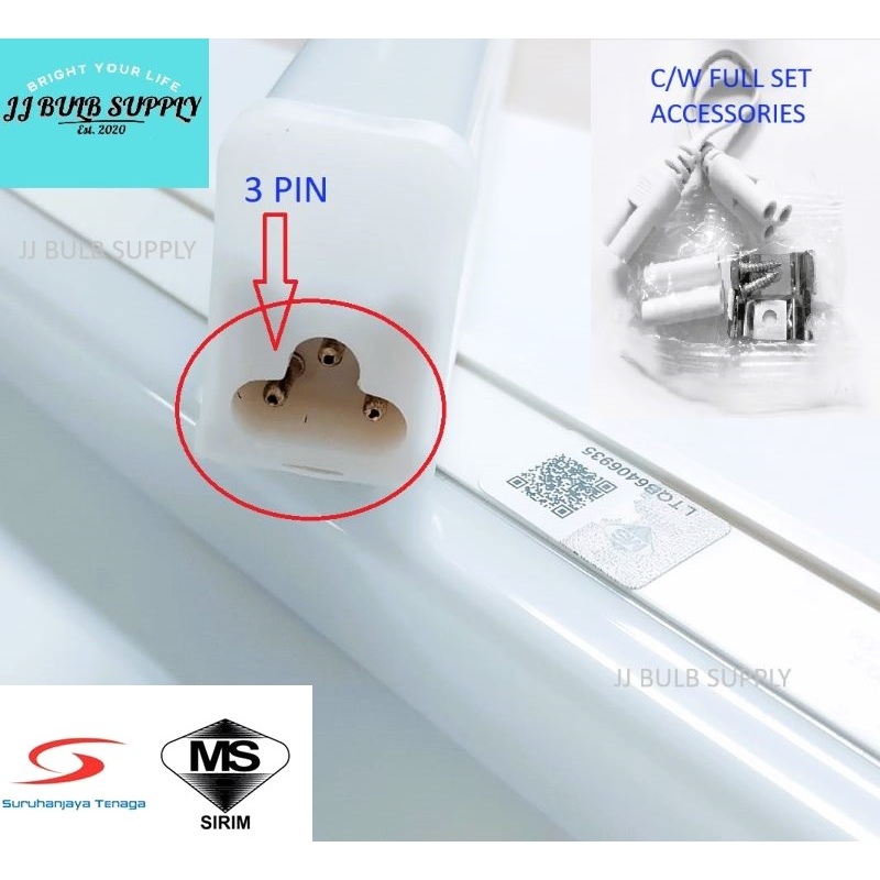 [Sirim] LED T5 High Grade Tube Light Drop Curve Light Ceiling Light ...