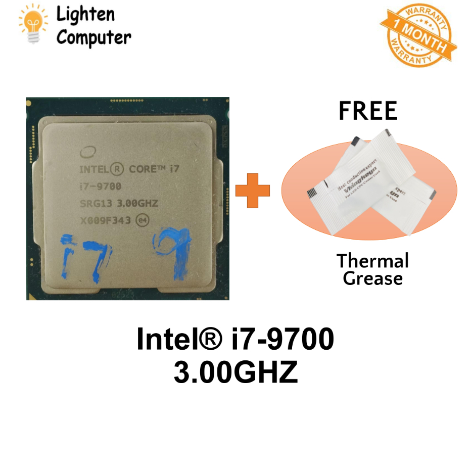 【USED】 Intel Processor Core i7 9700 / 9700KF | 8 CORE 8 THREADS | 65W ...