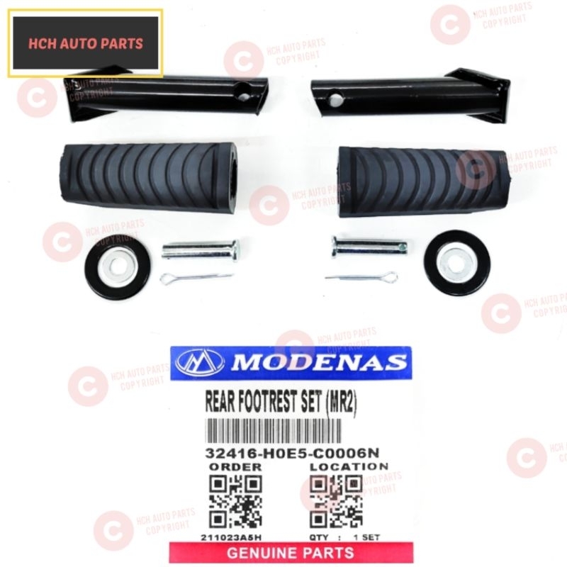 REAR FOOTREST (LH+RH) - MODENAS - KRISS MR2/ MR2 - 32416-H0E5-C0006N (NK) | Shopee Malaysia