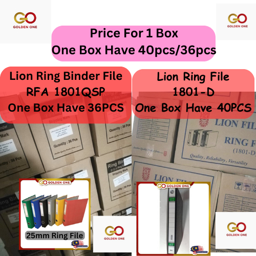【1BOX=36PCS/40PCS ! ! !】LION FILE Pvc Ring File/Ring Binder File A4 ...