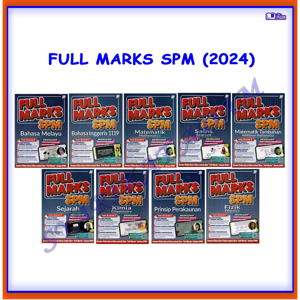 [ADM] BUKU LATIHAN :FULL MARKS SPM (2024) | Shopee Malaysia