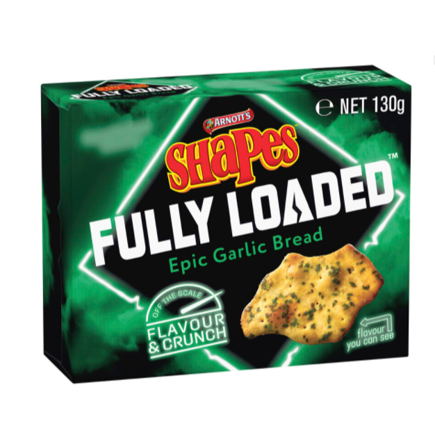 Arnott's Shapes Fully Loaded Crackers Garlic Bread 130g | Shopee Malaysia