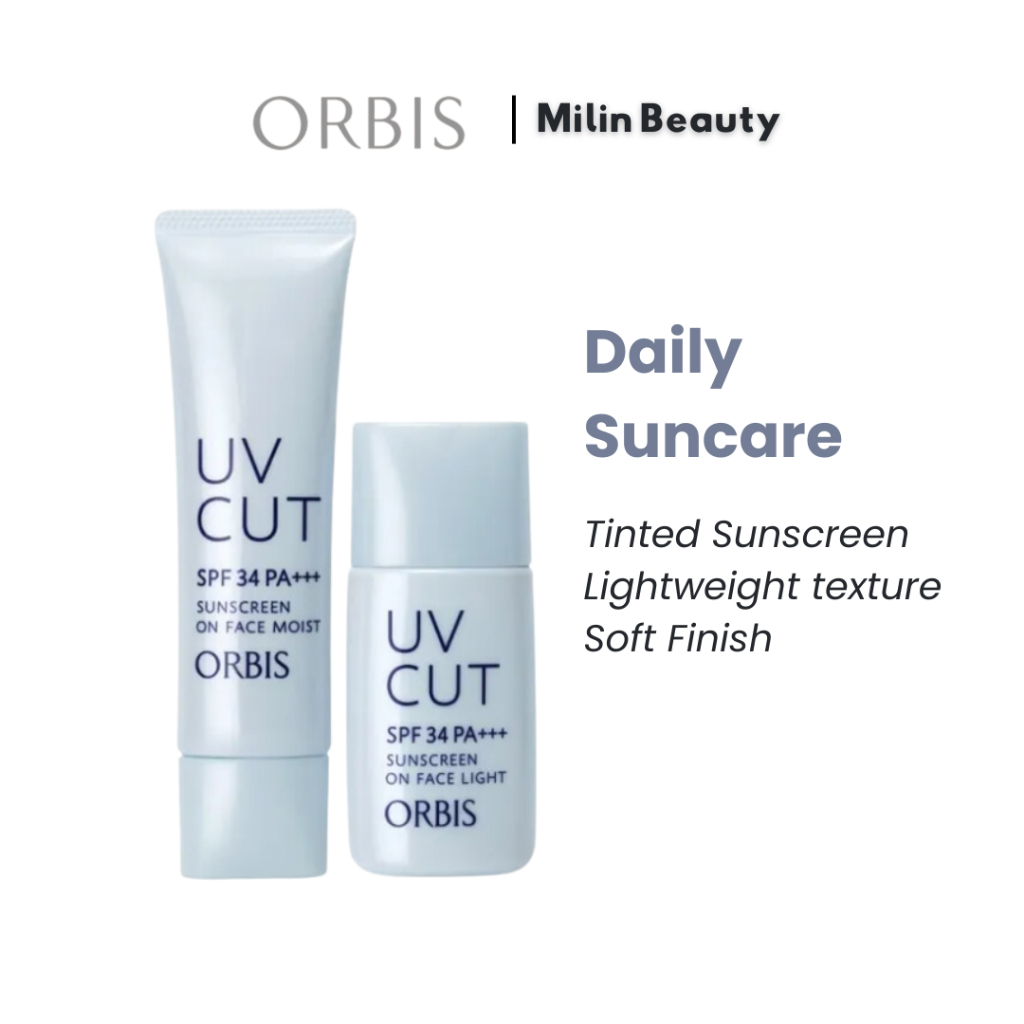 ORBIS UV Cut SPF34 PA+++ Sunscreen on Face Moist (35g) / Face Light (28ml) | Shopee Malaysia