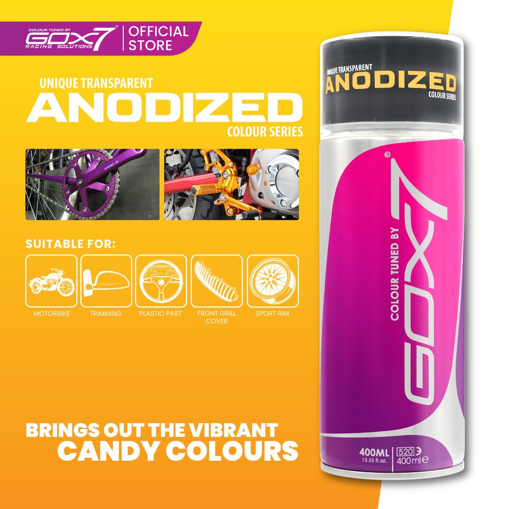 Gox7 Anodized Color Paint Series-400ml Spray Paint-Motorcycle Paint ...
