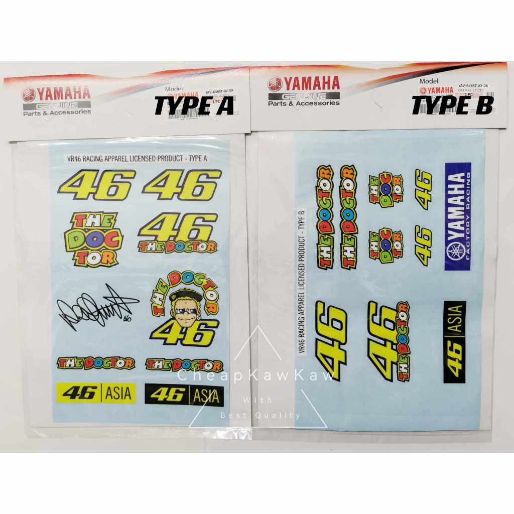 Sticker VR 46 Racing The Doctor Rossi - Type A / Type B - Ready Stock ...