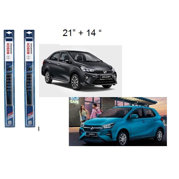 Axia Wiper Bezza Wiper BOSCH ADVANTAGE WIPER 21/14'' (1 set) Bosch ...
