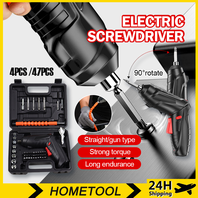 HOMETOOLMLK Cordless Electric Screwdriver Drill 47 pcs 3.6V ...