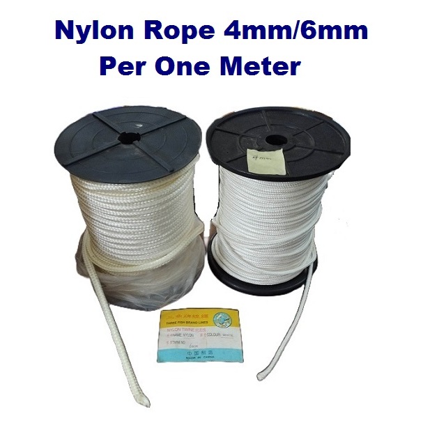 [ 1 METER ] Nylon Rope (White) / Nylon Twine / Engine Starter Rope ...
