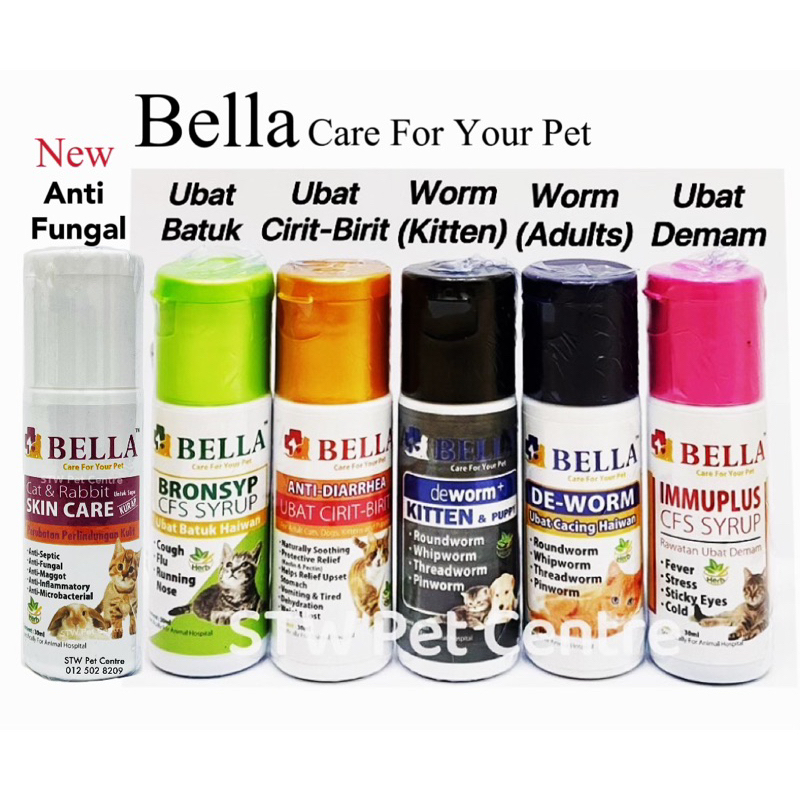Bella Pet Care Anti-Diarrhea Ubat Cacing Ubat Cirit Birit For Cat Dog ...