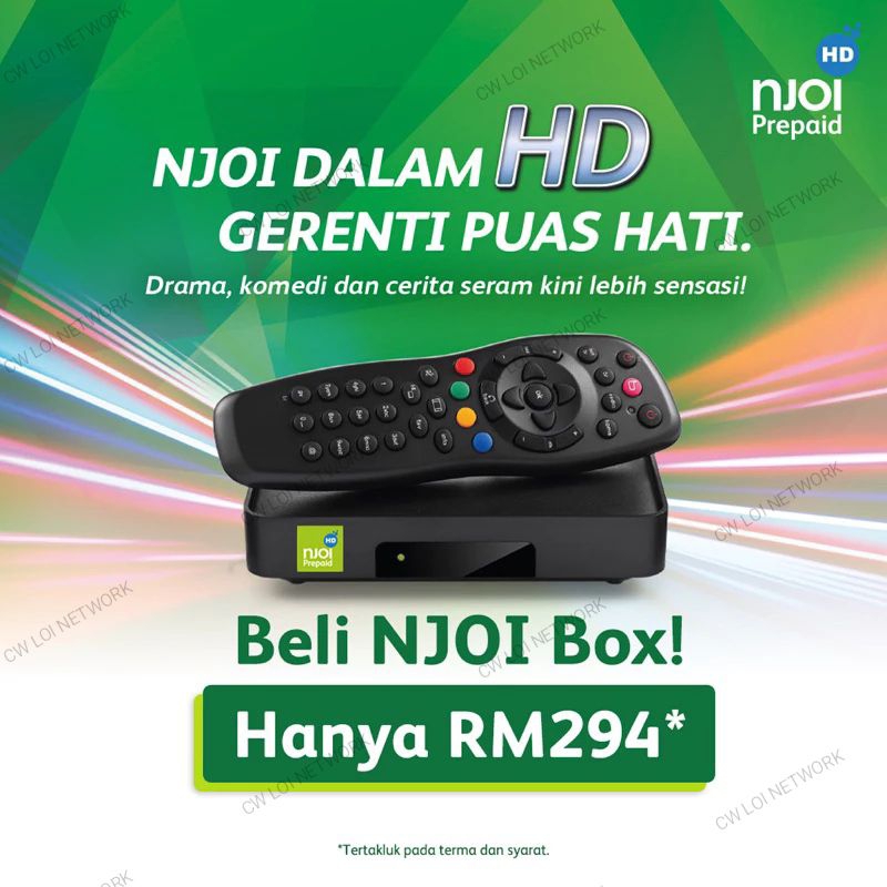 Njoi HD decoder with activated (Free with RM20 njoi topup(NO include ...