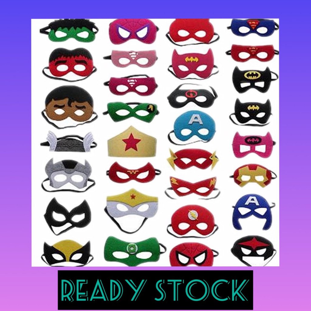 💥READY STOK💥 SUPERHERO Flet Mask Party costume Topeng Kanak - Kanak ...