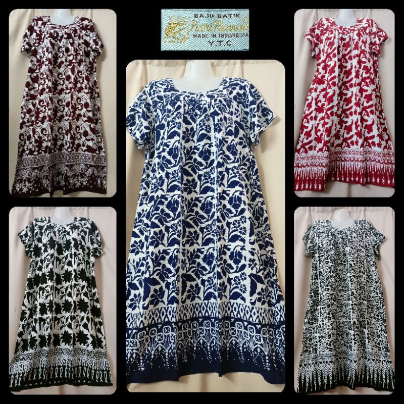 P2 (Size 2XL) (Putri remaja Y.T.C) Baju Tidur Batik / Batik Night Dress ...