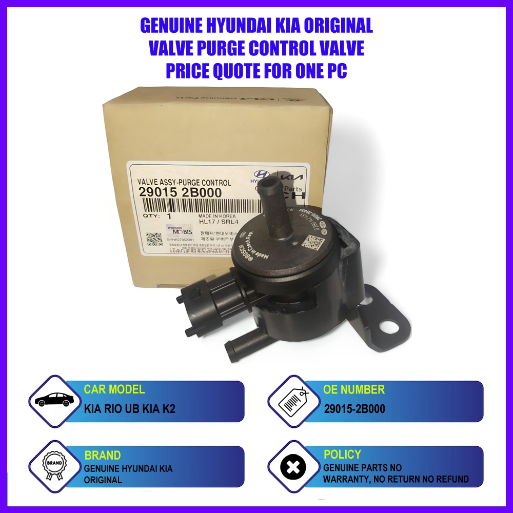 Kia Rio UB Kia K2 Genuine Hyundai Kia Original Valve Purge Control ...